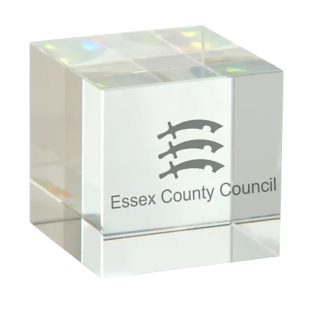 Promotional 50mm Optical Crystal Cubes | Total Merchandise