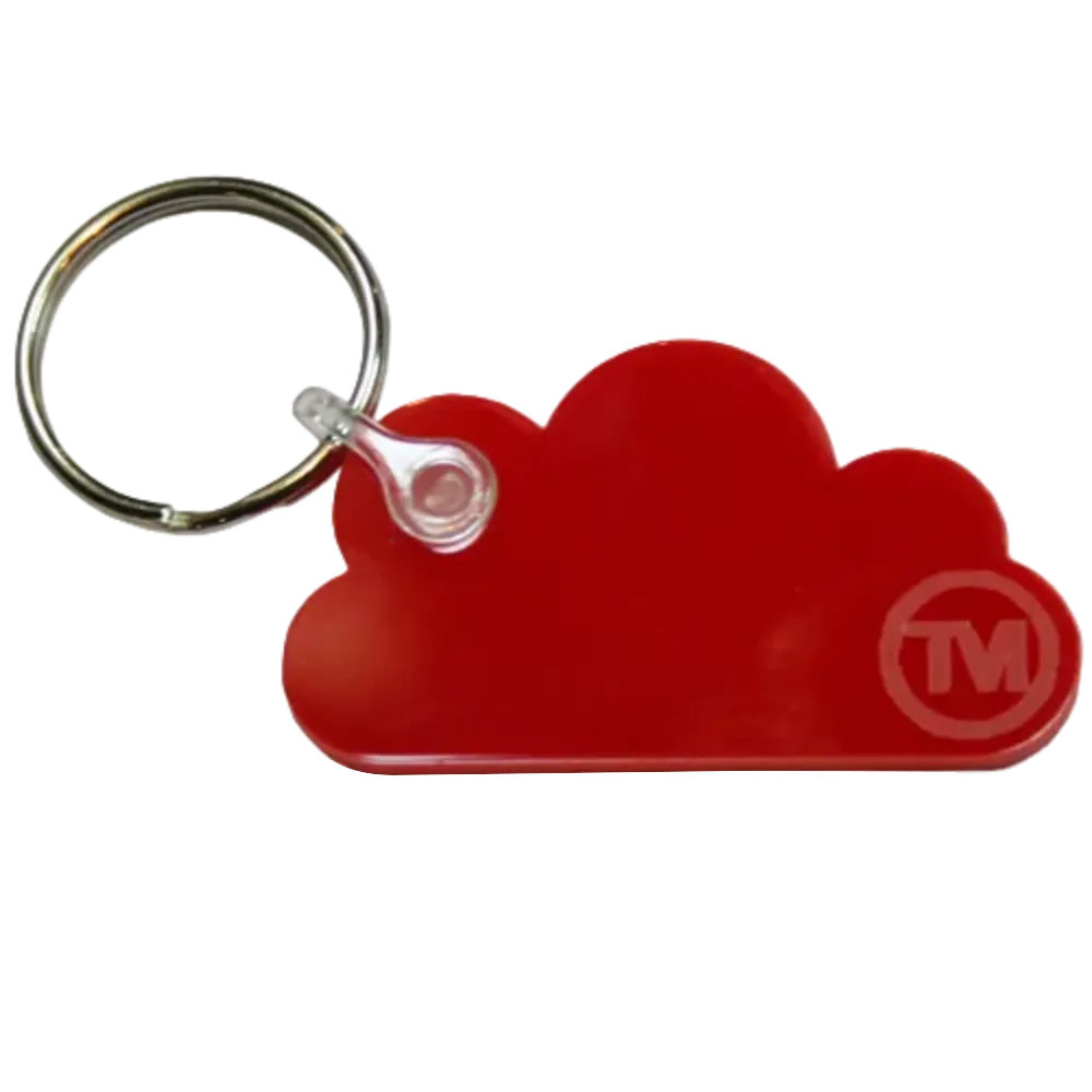 Acrylic Cloud Shape Keyrings | Personalised Acrylic Keyrings