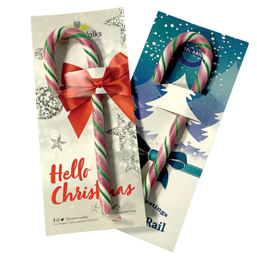 Candy Cane Cards | Promotional printed Candy Canes
