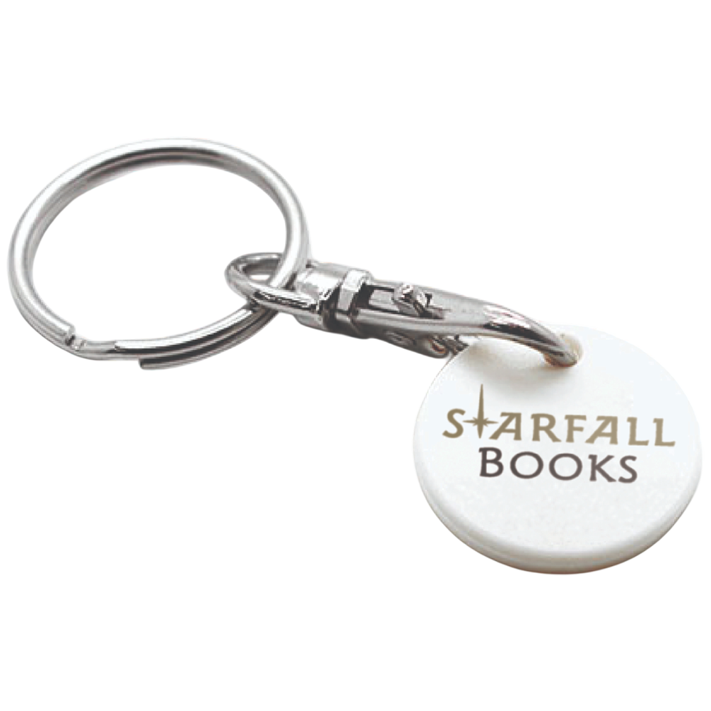 Recycled Plastic Trolley Coin Keyrings | Printed Giveaways