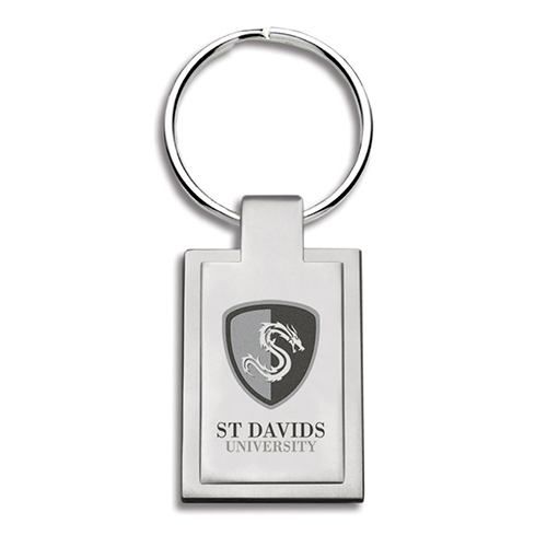 Classic Metal Rectangle Keyrings | Total Merchandise