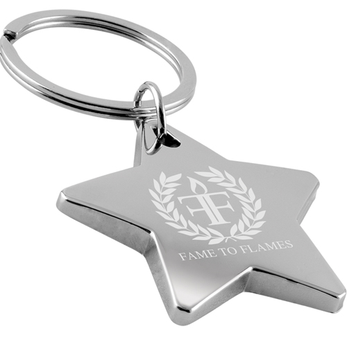 Metal Star Keyrings | Branded Keychains | Total Merchandise
