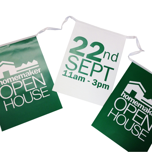 Custom Branded A4 Rectangle Indoor Bunting | Total Merchandise