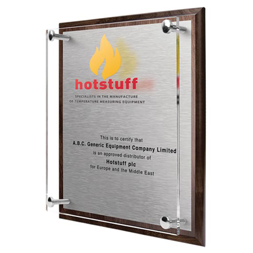 Veneered Wood Pillar Plaques | Printed Plaques | Made in UK