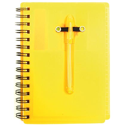 Spiral Bound Ruler Notebook with Ballpen | Printed Notepads ...